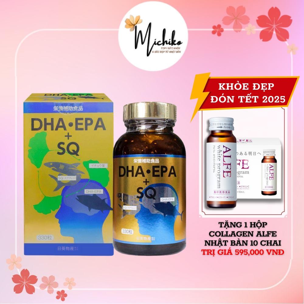 Fish Oil Supplement DHA & EPA SQ Nichiei Bussan Japan 330 Capsules ...