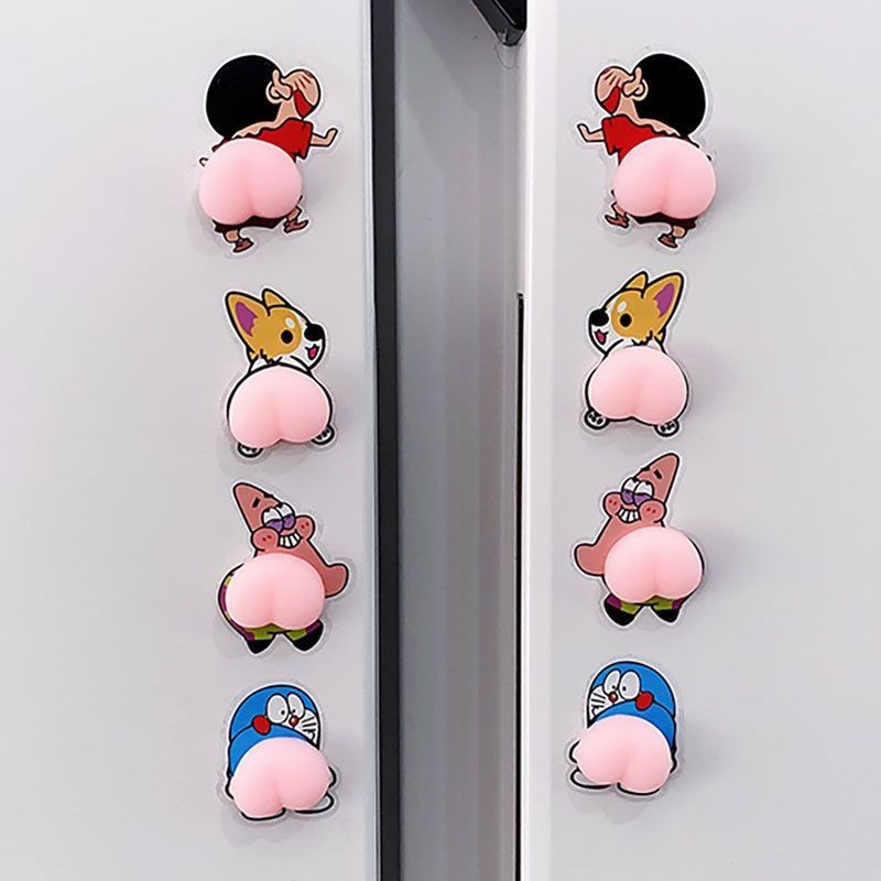Silicone Anti-Collision Cute Cartoon Soft Refrigerator Sticker Crayon ...