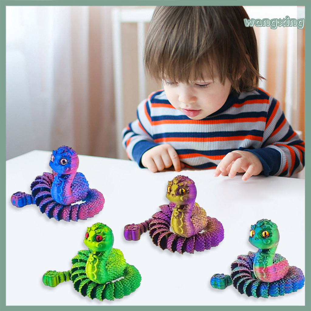 [wangxing.]3D Printed Articulated Snake Tabletop Baby Snake Ornament ...