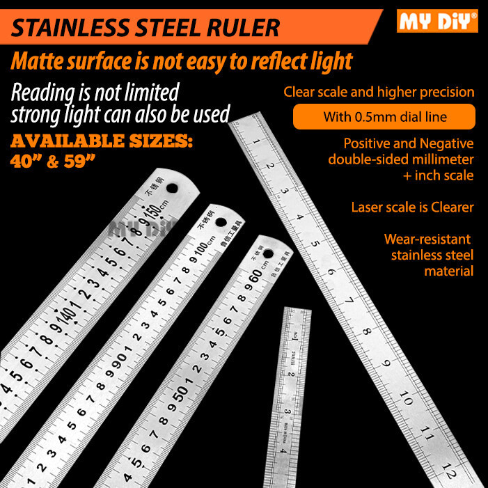 40 / 59 INCH STAINLESS STEEL RULER 40"/59" PEMBARIS BESI / 不锈钢尺 ...