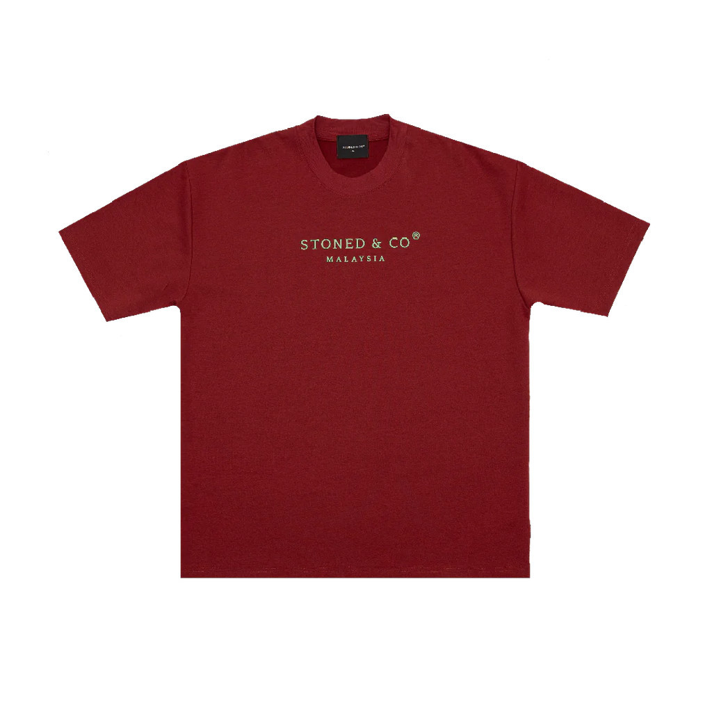 STONED & CO GOLDEN JADE：JADE SIGNATURE TEE (RED) | Shopee Malaysia