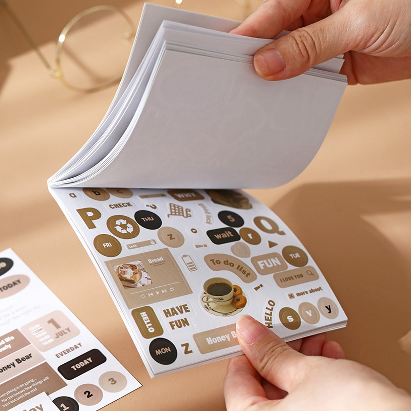 ENWEI 20/30 Sheets Cartoon Collage Sticker Book DIY Scrapbooking Collage Junk Journal Vintage ...