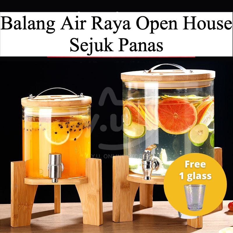 Balang Air Raya Kaca Air Balang Water Dispenser Sejuk Panas Glass ...