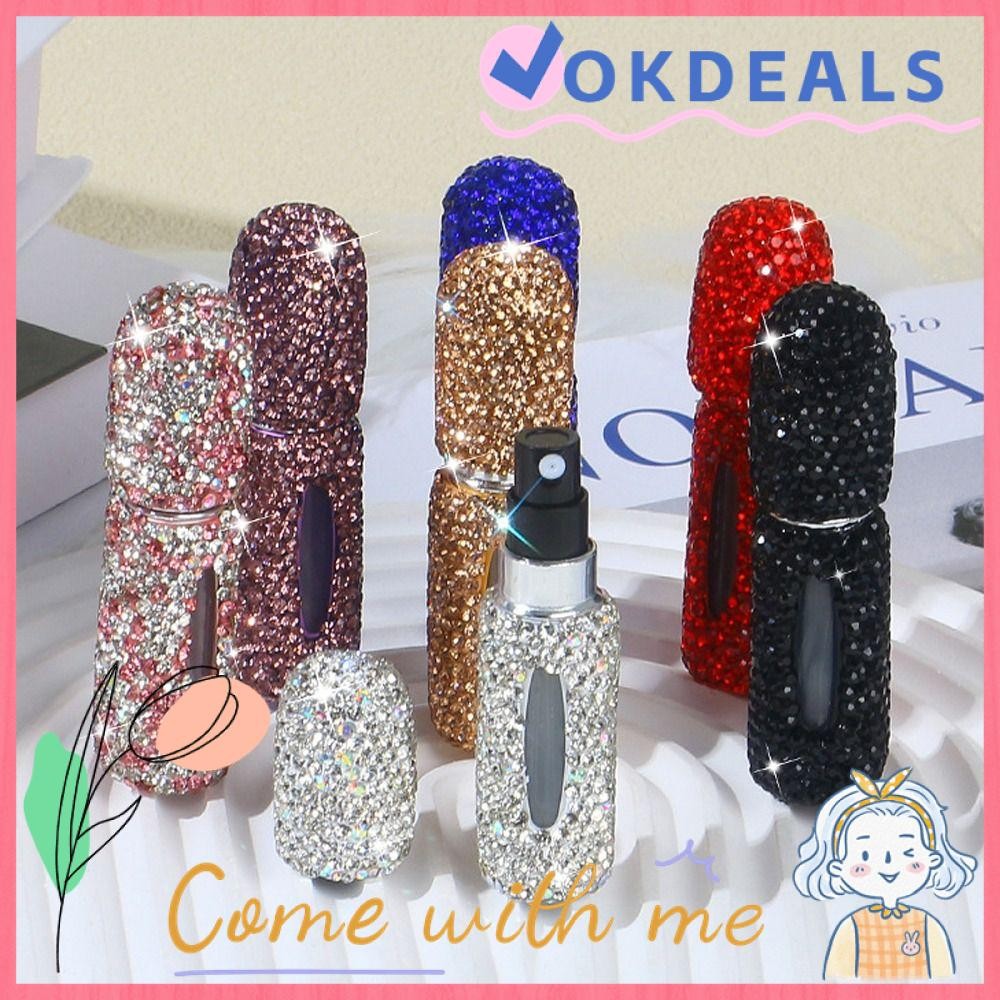 OKDSHOP Perfume Bottle, 5ml Refillable Atomizer Bottle, Glitter with ...