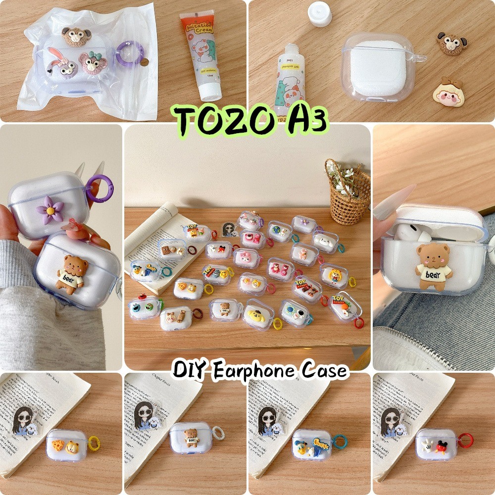READY STOCK!For TOZO A3 Casing Case Soft Silicone Earphone Case DIY ...