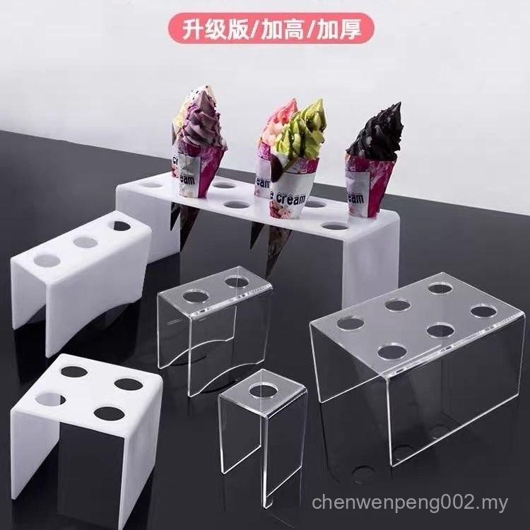 [2220 People Praise] Cone Roll Display Stand 1-10 Holes Acrylic Ice ...