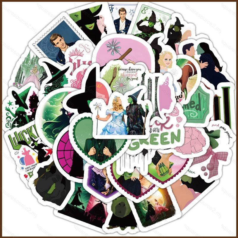 SQ2 50PCS/Set Wicked Elphaba Galinda Stickers Cartoon Creative ...