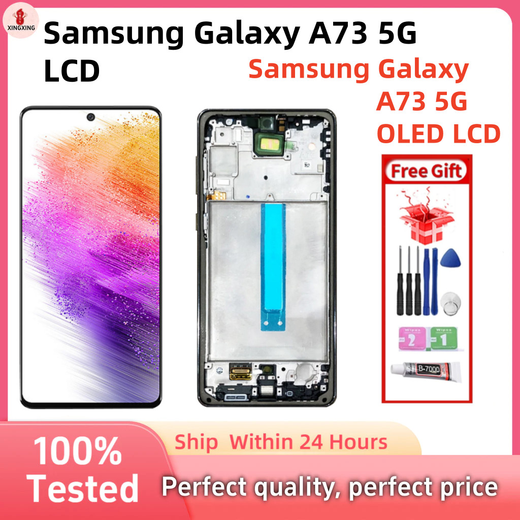 For Original AMOLED Samsung Galaxy A73 5G LCD Display Touch Screen With ...