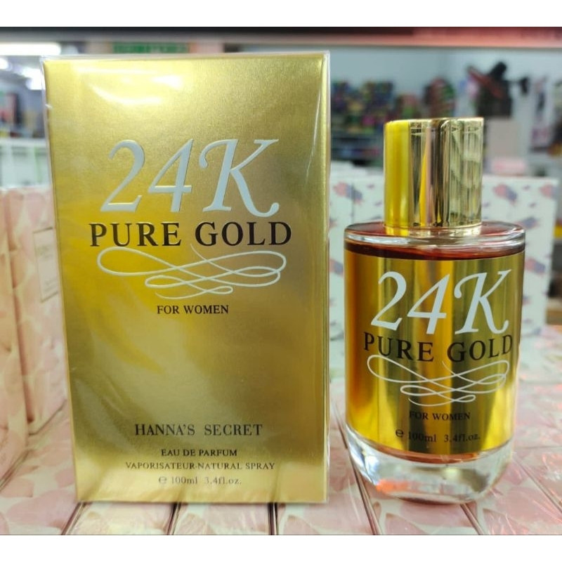 HANNA SECRET 24K PURE GOLD EDP 100ML FOR WOMEN SPECIAL PRICE SAME DAY SHIP 24 HOURS LONG LASTING ...