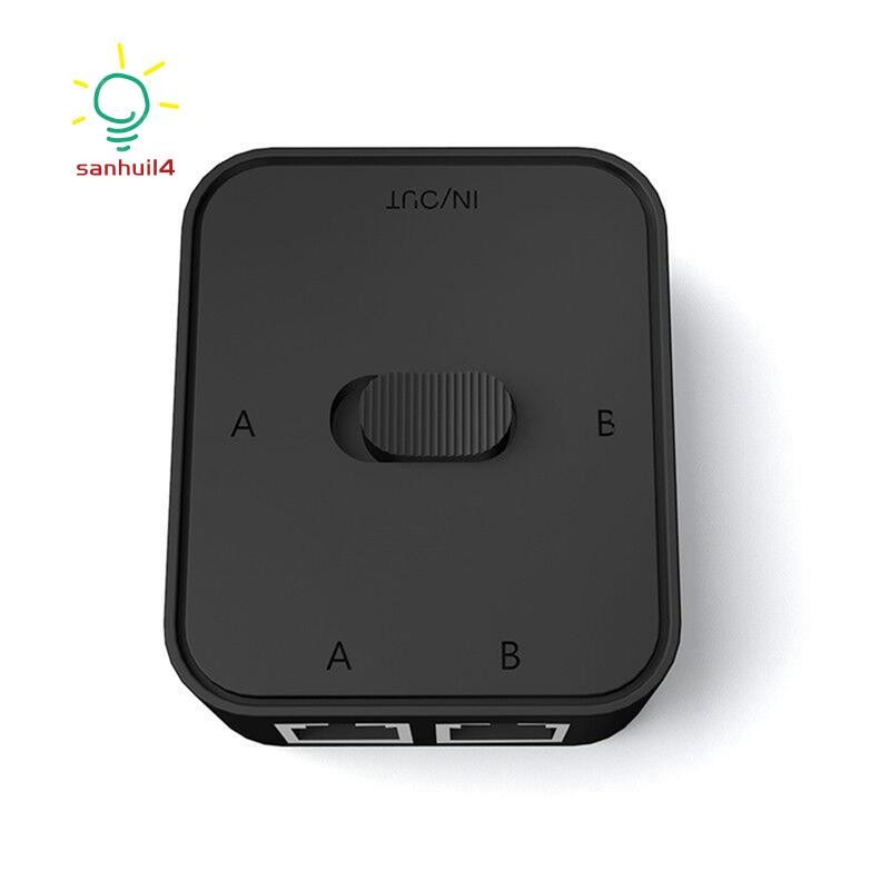 2 Port RJ45 LAN CAT6 Network Switch Selector 1000Mbps 2 in 1 Out/1 in 2 ...