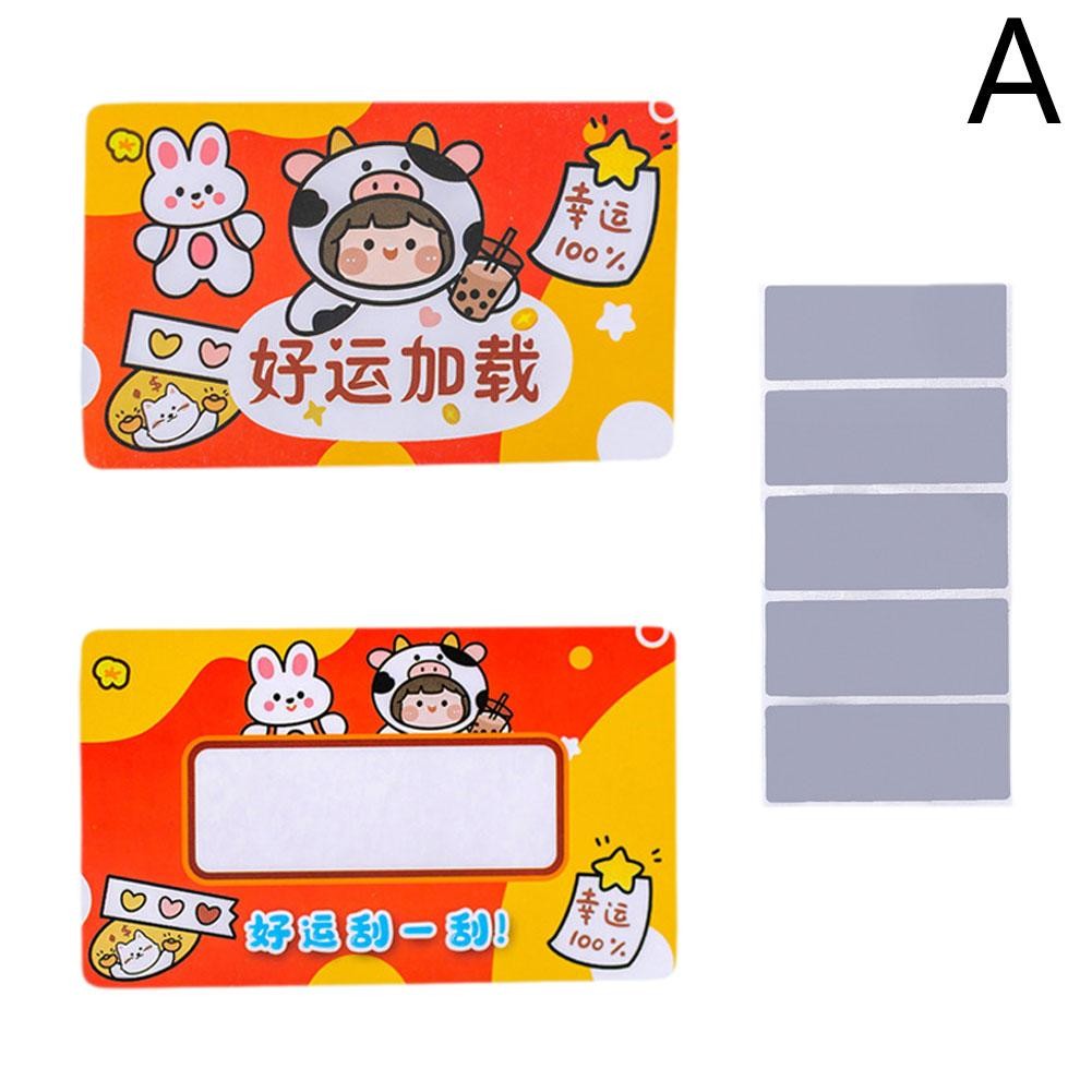 Cartoon Scratch Card Teacher Reward Student Scratch Raffle Creative ...