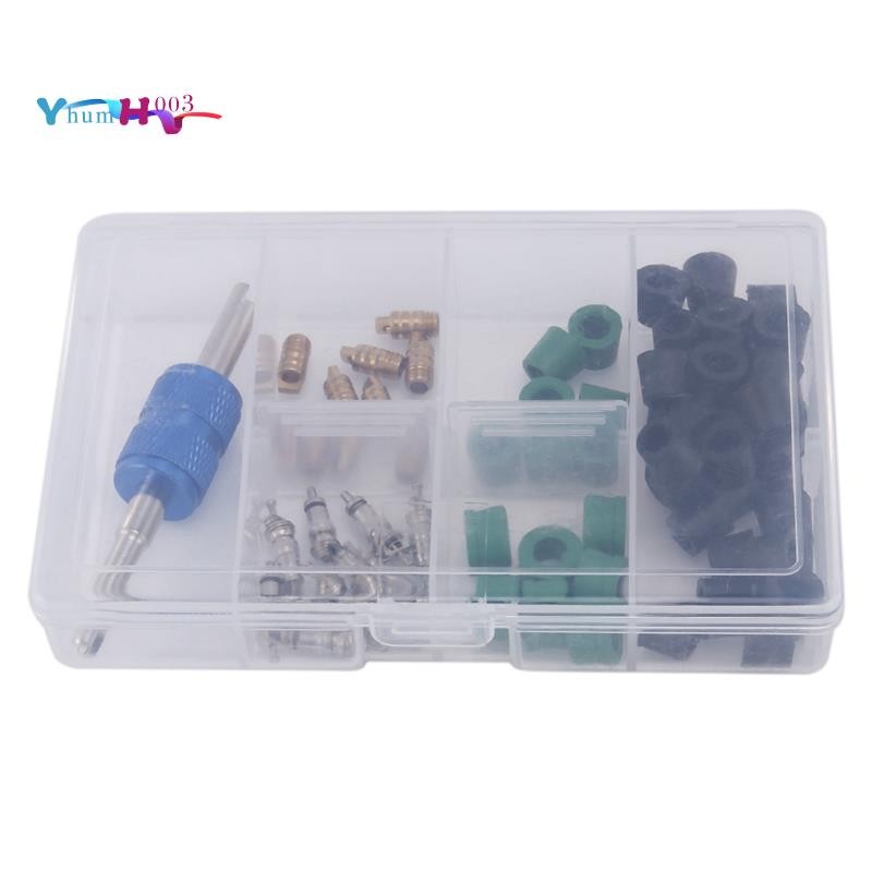 71Pcs A/C Air Conditioning Valve Core R12 R134A Refrigeration Valve ...