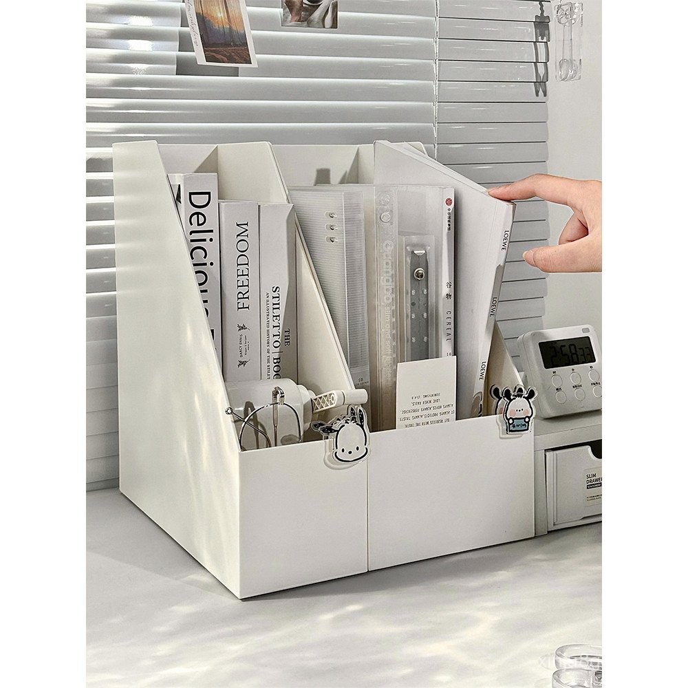 Book Stand Shelf File Rack Desktop Book Storage Box Desk Book Clip ...