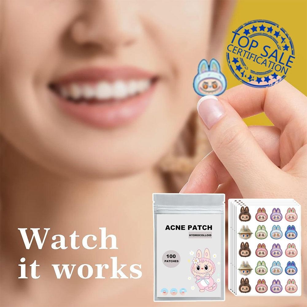 Sheet Cute Cartoon Acne Patch Labubu Pattern Acne Patch Improves ...