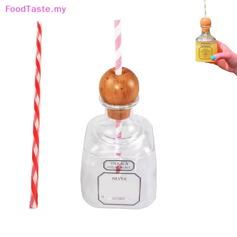 FoodTaste Patron Bottles Empty For Drinks, Reusable Cups With Straw ...