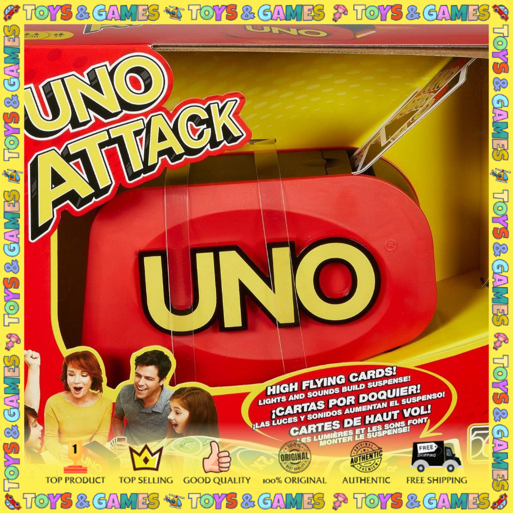 UNO Attack High-Energy Fun with an Electrifying Card Launcher for ...