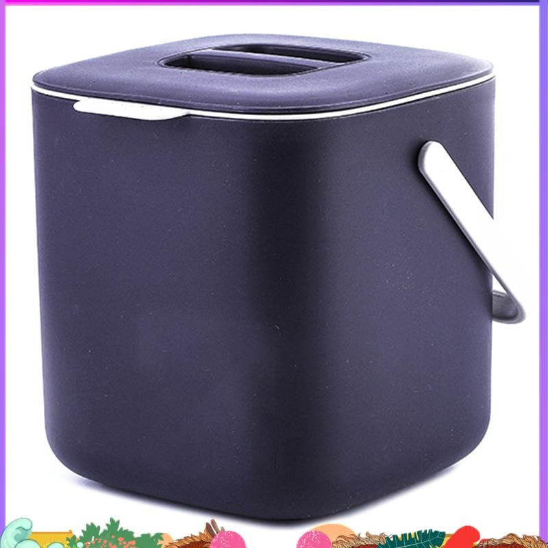 Plastic Kitchen Food Waste Trash Can Compost with Drainer Rubbish ...