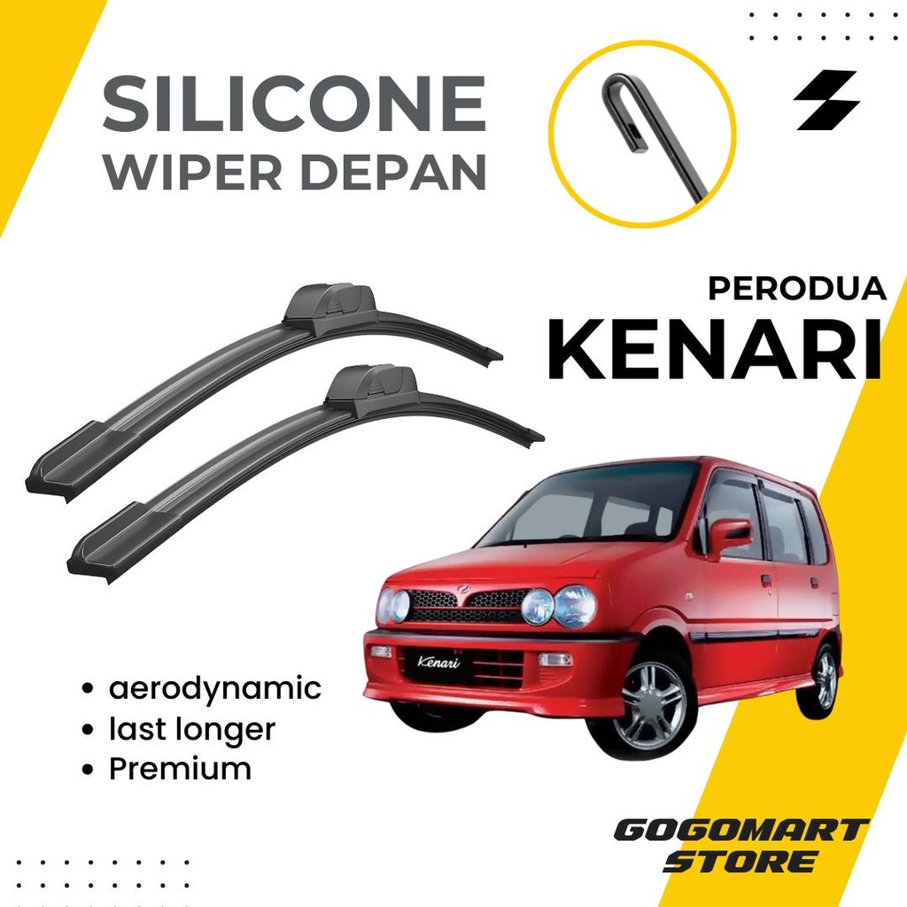 PERODUA KENARI FRONT WIPER Silicone Soft Windscreen Windshield Wiper ...