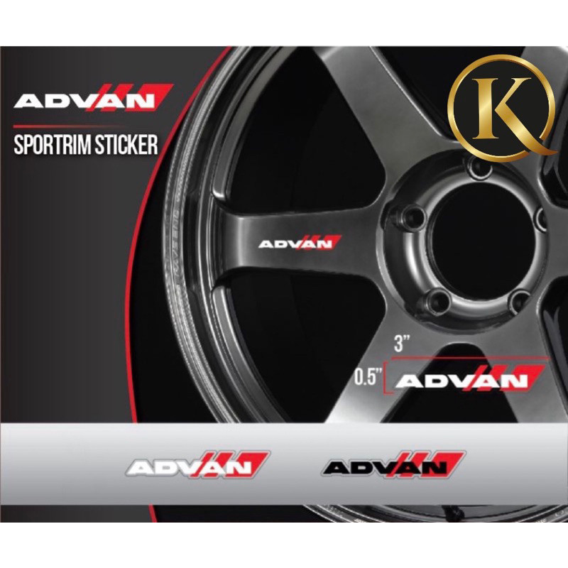 [Ready Stock]K541# ADVAN Sport Rims Vinyl Decals Stickers | Shopee Malaysia