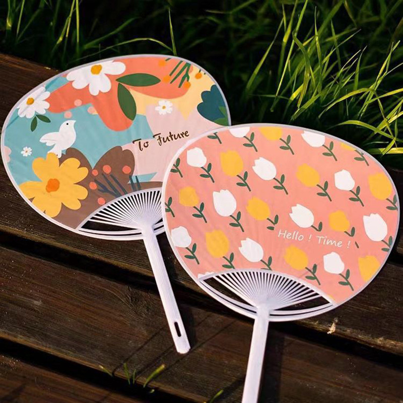 [rangevoyage2] 10-Piece White Plastic Creative Japanese Fan Uchiwa DIY ...