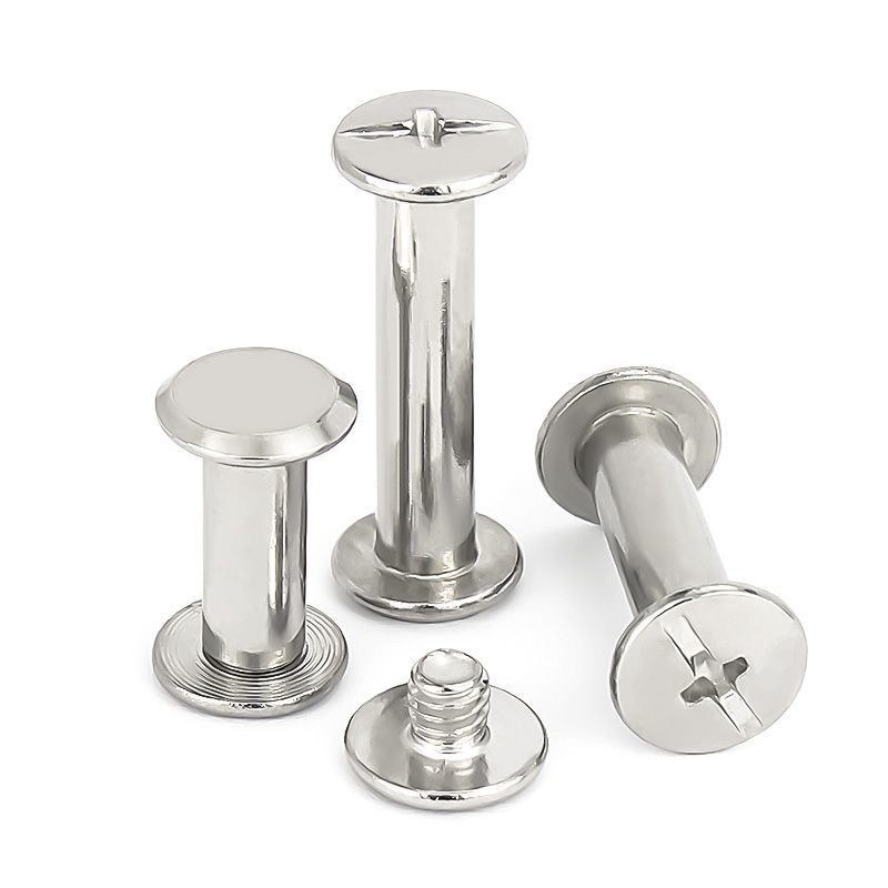 Jinchao 304 Stainless Steel Flat Head Snap Buckle Rivet Nut Butt Buckle Album Ledger Recipe Lock ...