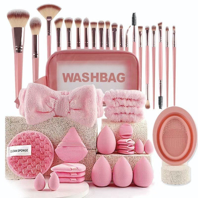 Full set of beauty tools Makeup brush Makeup eggs without powder set ...
