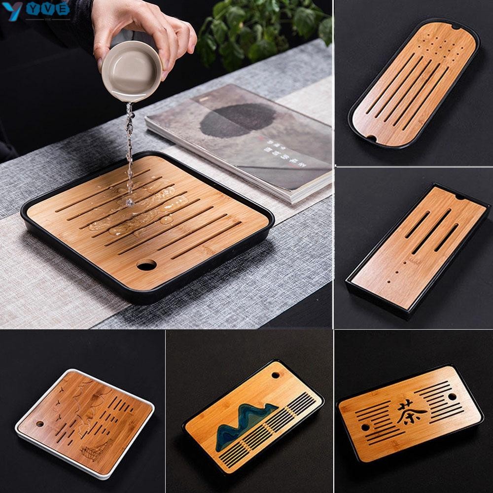 YVETTE High Quality Bamboo Tea Tray Home & Garden Household Trays ...