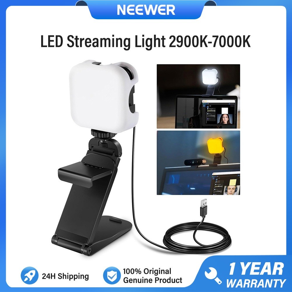 NEEWER Bi Colour Streaming Webcam LED Light With Mount & Stand PL81 Pro ...