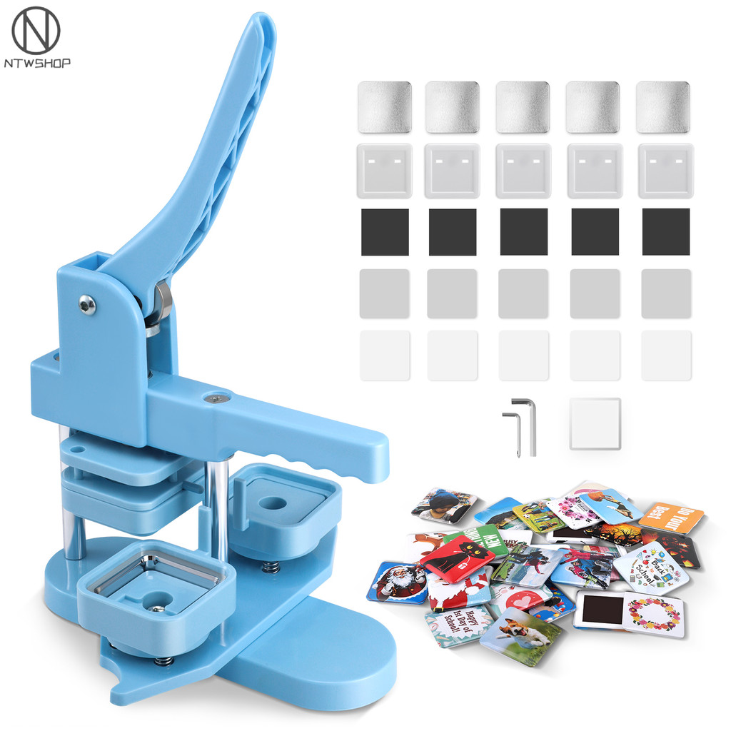 NTW Square Fridge Badge Press Machine, Rotating Manual Making Fridge ...