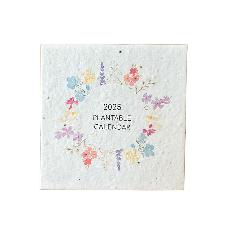 # Festival Decor & Gift # Plantable Seed Calendar 2025, Modern Greenery ...