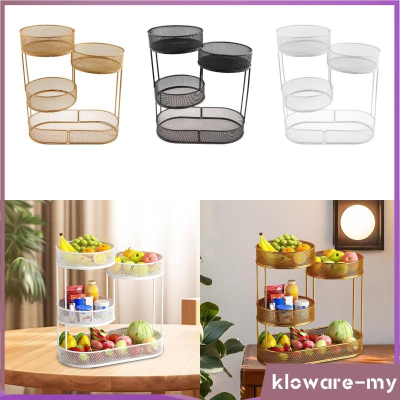 [KlowareMY] Fruit Basket Kitchen Organizer Iron Wire Vegetable Rack 4 ...