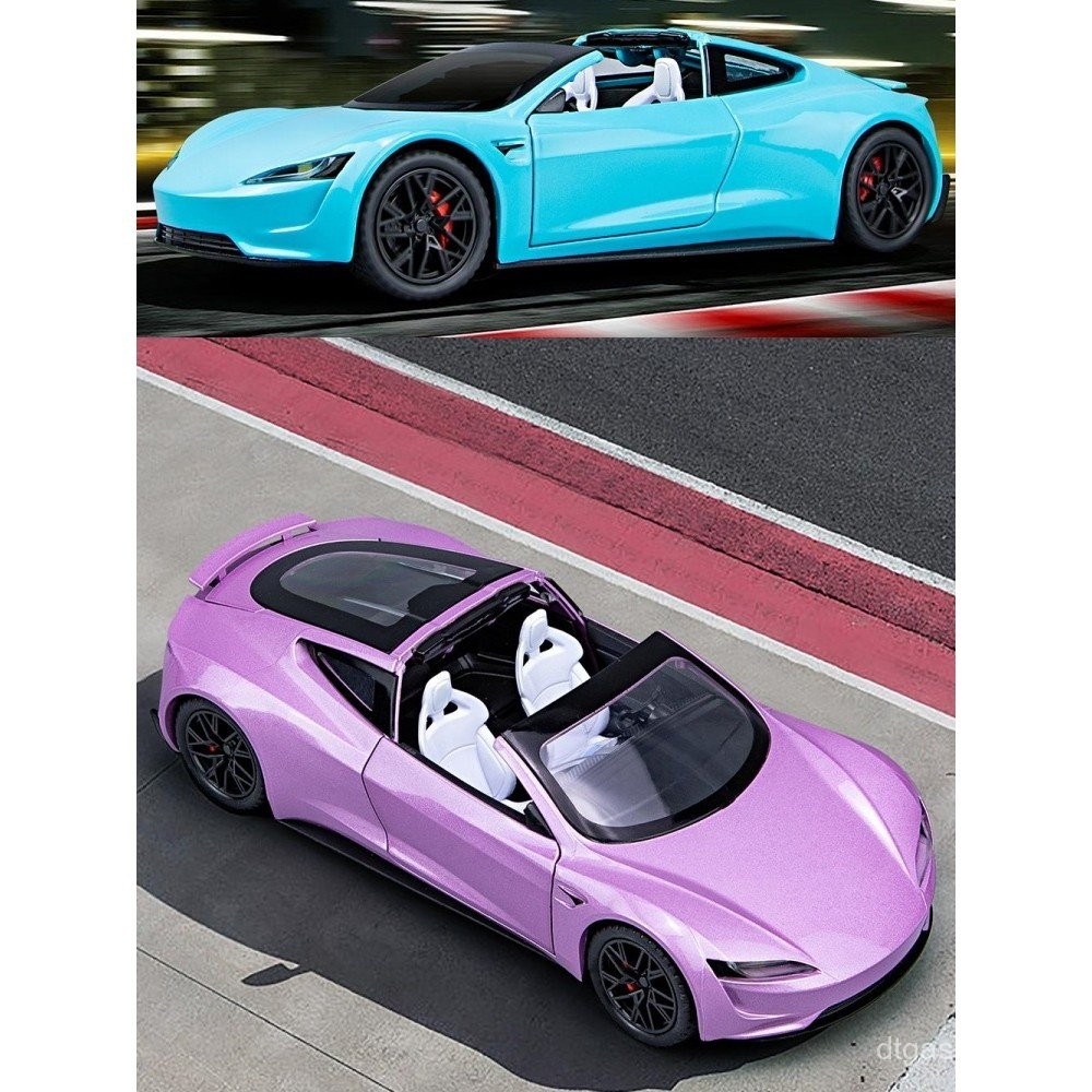 1:24 Model Kereta Aloi Tesla Roadster Alloy Skala Besar Model Kereta ...