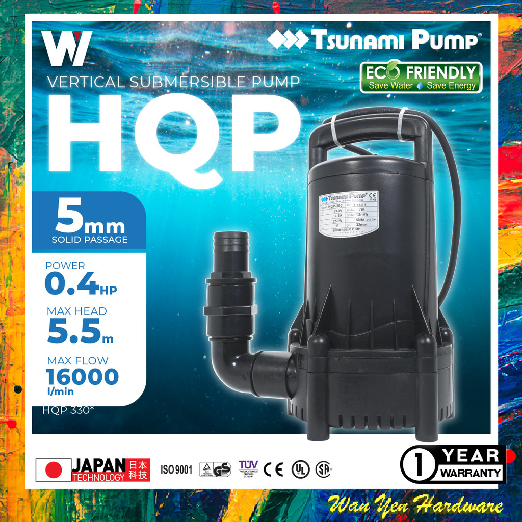 TSUNAMI PUMP HQP-330 - PAM RENDAH MENEGAK UNTUK KOLAM IKAN / VERTICAL ...