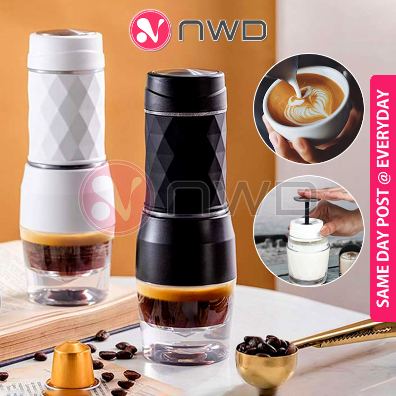 𝗞𝗢𝗣𝗜 𝗕𝗘𝗕𝗔𝗦 》Portable Manual Coffee Maker Hand Press Espresso Machine ...