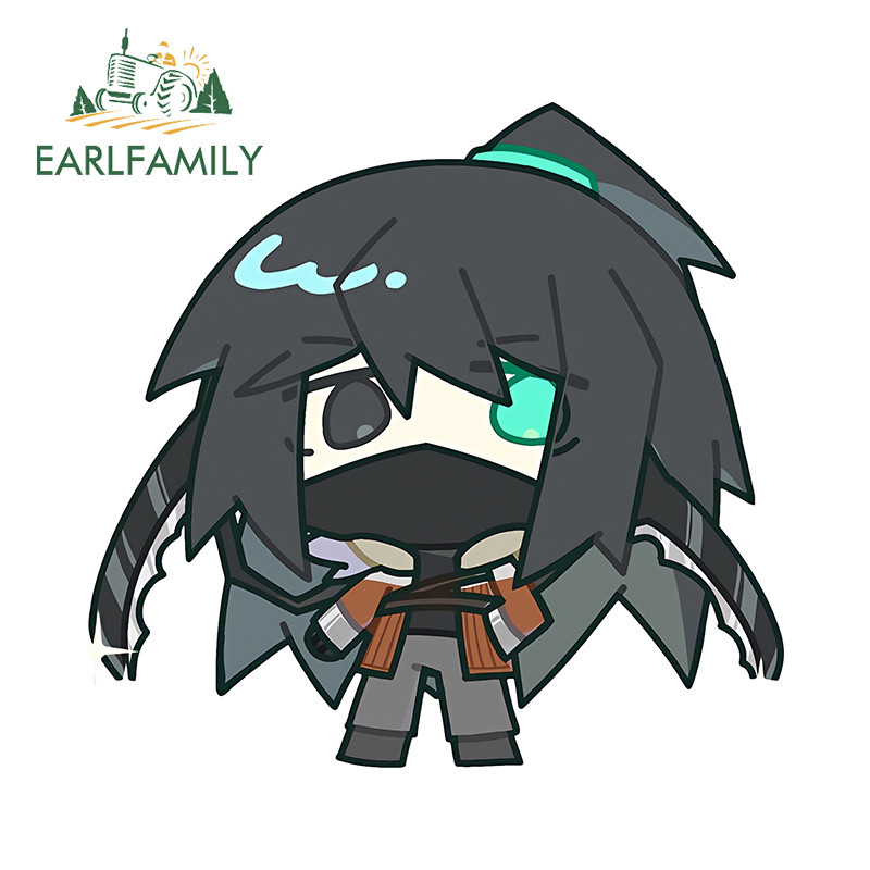 EARLFAMILY 13cm x 12.4cm Hong Lu Kawaii Cartoon Car Stickers Chibi ...