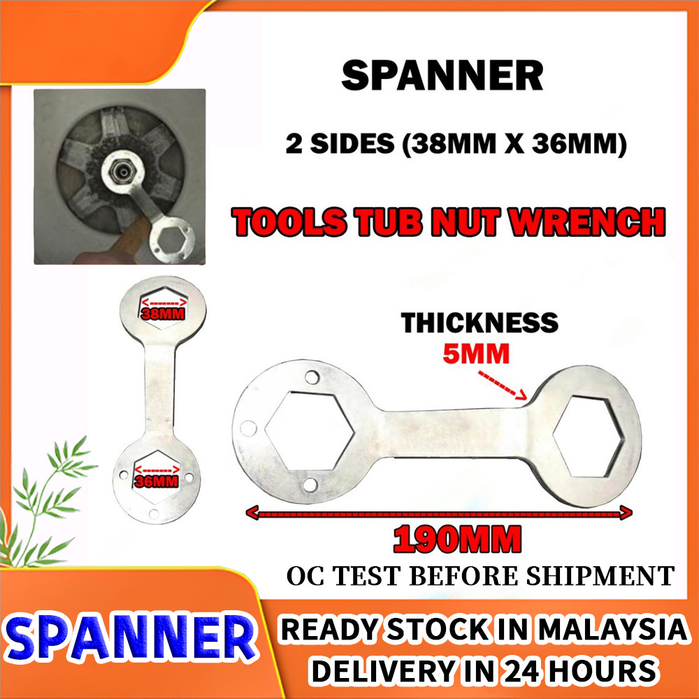 Washing Machine Lock Tab Nut Wrench 36mm x 38mm Tool Mechanism READY ...