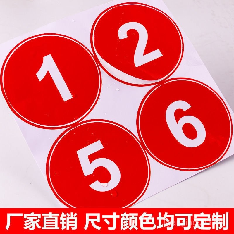 Waterproof Number Sticker Sticker Customized Competition pvc Table ...