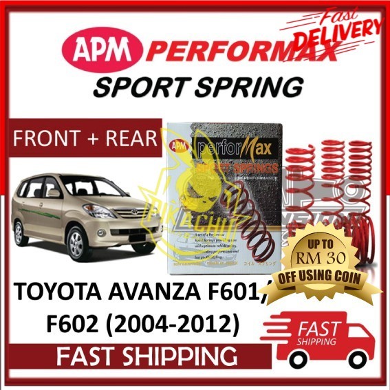 ORIGINAL APM PERFORMAX TOYOTA AVANZA (2004-2012) LOWERED COIL SPORT ...
