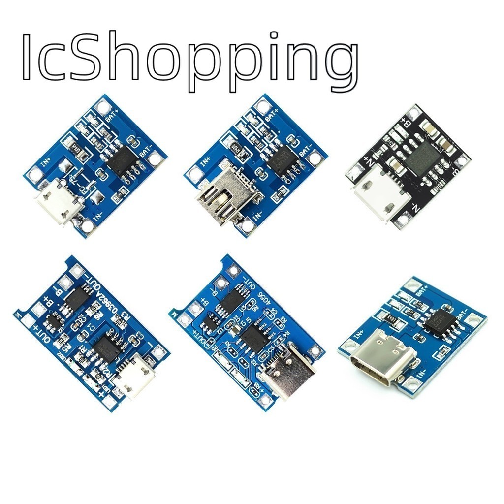 TYPE-C/Micro/Mini USB 5V 1A 18650 For TP4056 Lithium Battery Charger ...