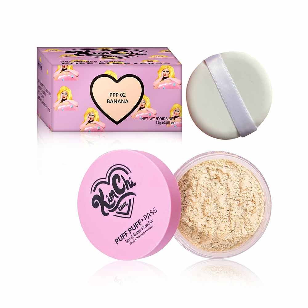 KimChi Chic Beauty Puff Puff Pass Set & Bake Powder TRANSLUCENT 24g ...