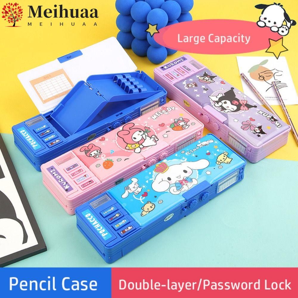 MEIHUAA Pencil , Double Password Lock Pochacco/Kuromi/Cinnamoroll ...
