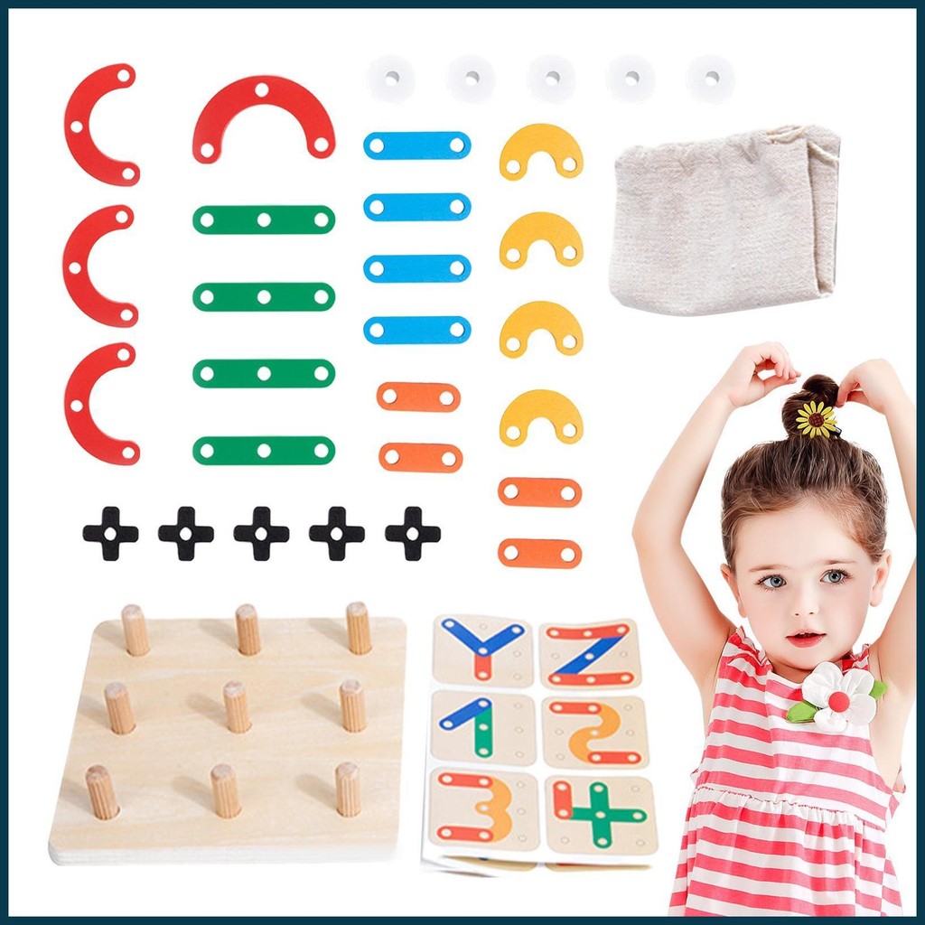 Tic-Tac-Toe Board Montessori Wooden Variety Puzzle XO Chess Board ...