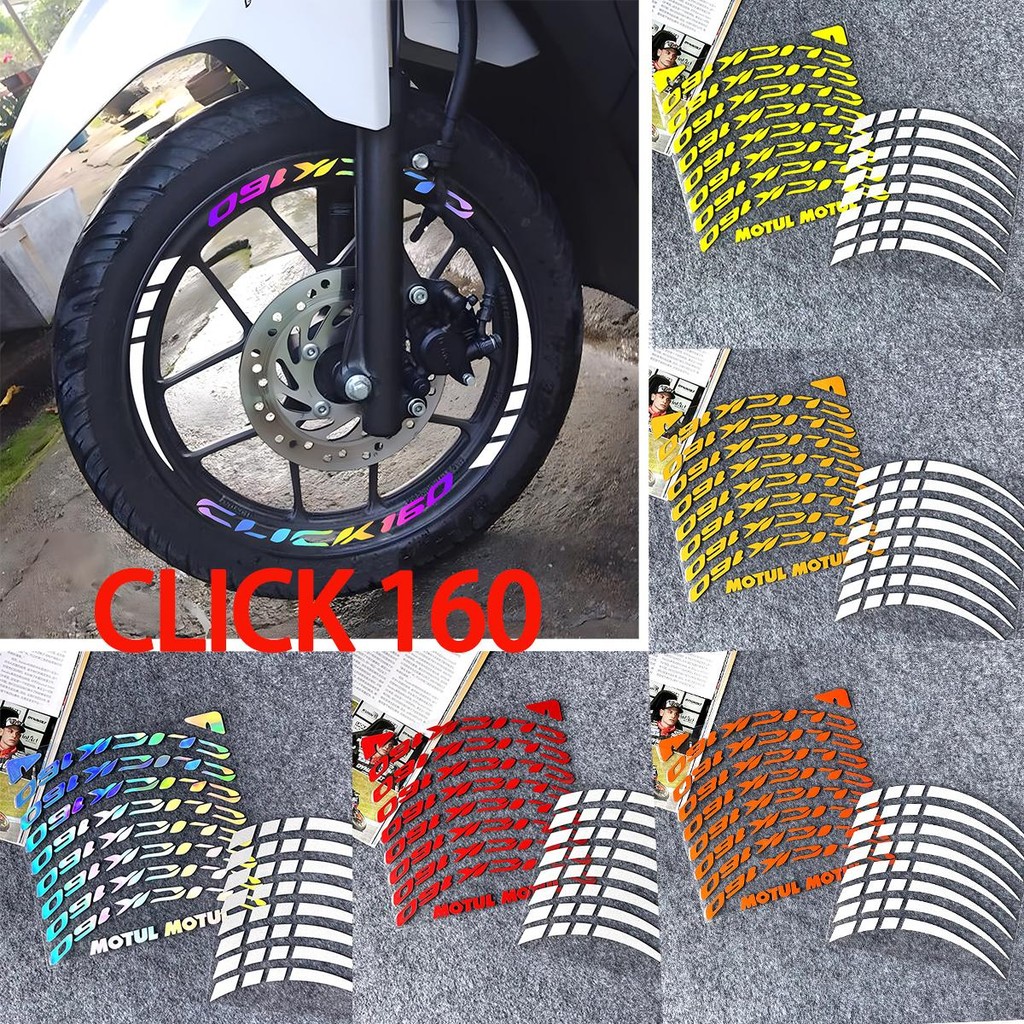 For Honda Click 160 Mags Sticker Reflective Wheel Rim Sticker ...