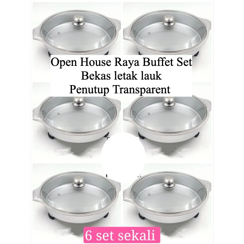 Bekas letak lauk Set buffet kaca RAYA Open House buffet set with ...