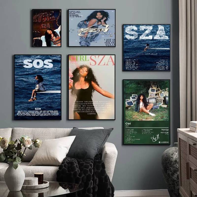 American Singer Star S-SZA Movie Sticky Posters Retro Kraft Paper ...