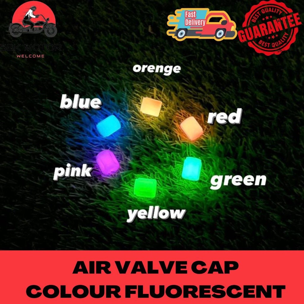 🔥【SBK MOTOR】Penutup Injap Tayar Fluorescent (2PCS) | Glow-in-the-Dark ...