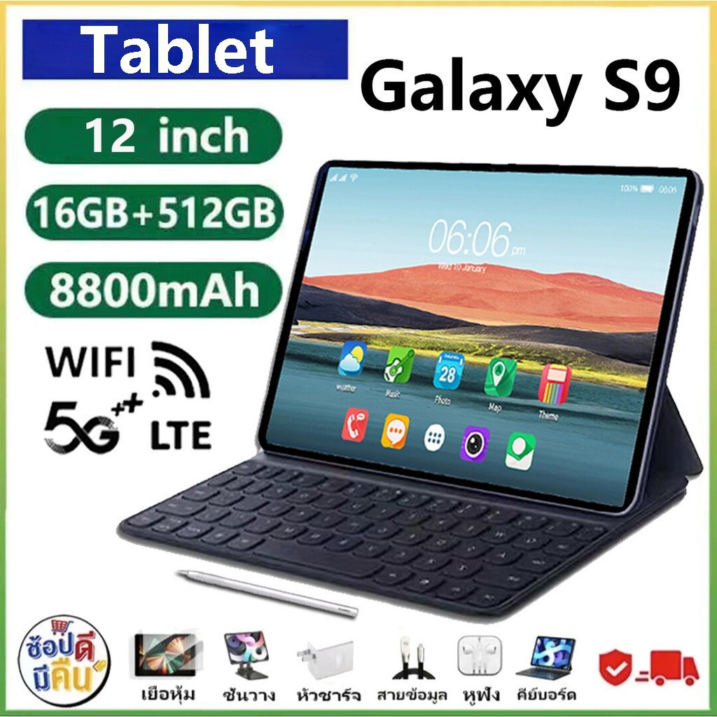 Pad Galaxy S9 Ultra Tablet Asli 12 Inci 16GB+512GB Kulit Logam Tablet ...