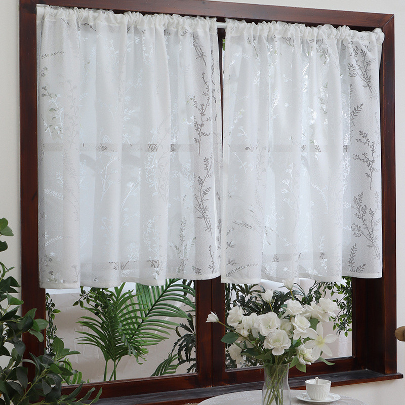 American Lavender Flower Curtain Langsir Lace Putih Door Curtain ...