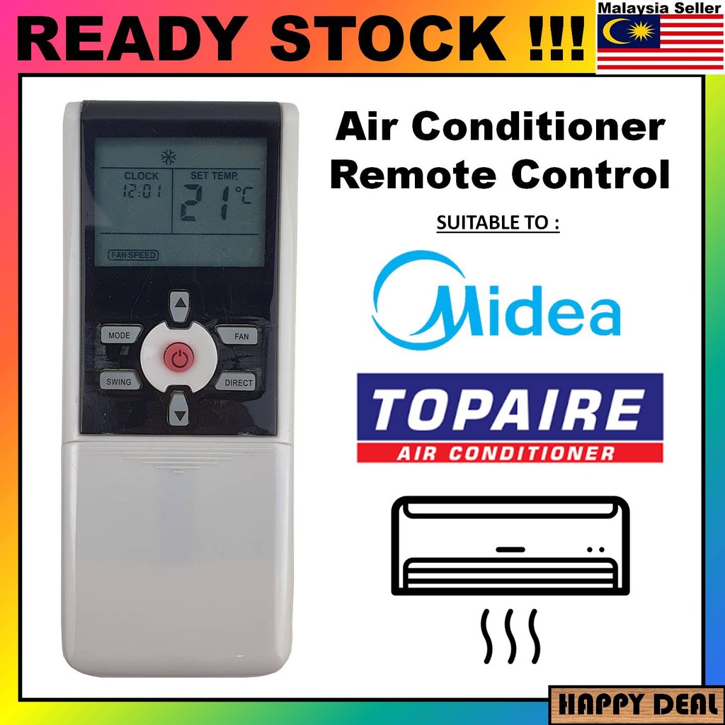 MIDEATOPAIRE Air Cond Aircon Aircond Remote Control Replacement (R07 ...