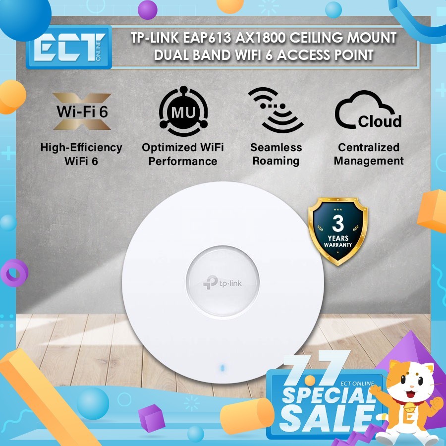 TP-Link EAP613 AX1800 Ceiling Mount Dual Band Wifi 6 Access Point - (1P / 5P) | Shopee Malaysia